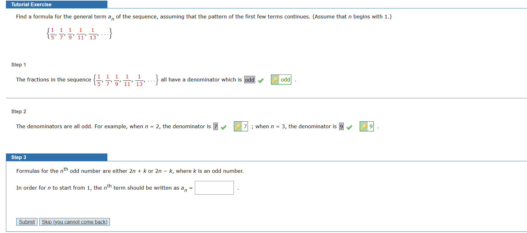 Solved {51,71,91,111,131,…} Step 1 The fractions in the | Chegg.com