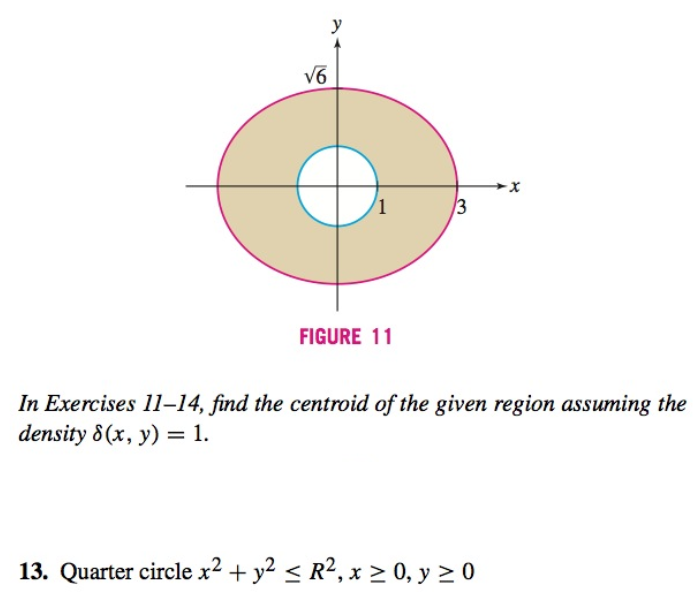 Solved X FIGURE 11 In Exercises 11-14, find the centroid of | Chegg.com