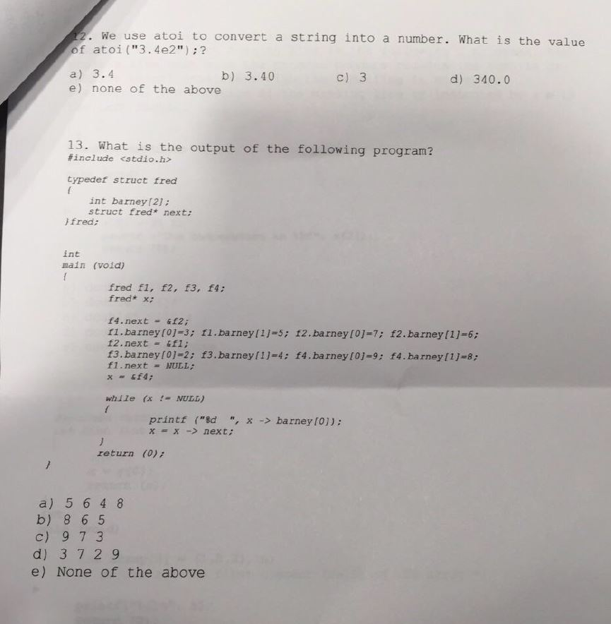 Solved 3 In C If An Array Is Declared As Double Array 261 0988