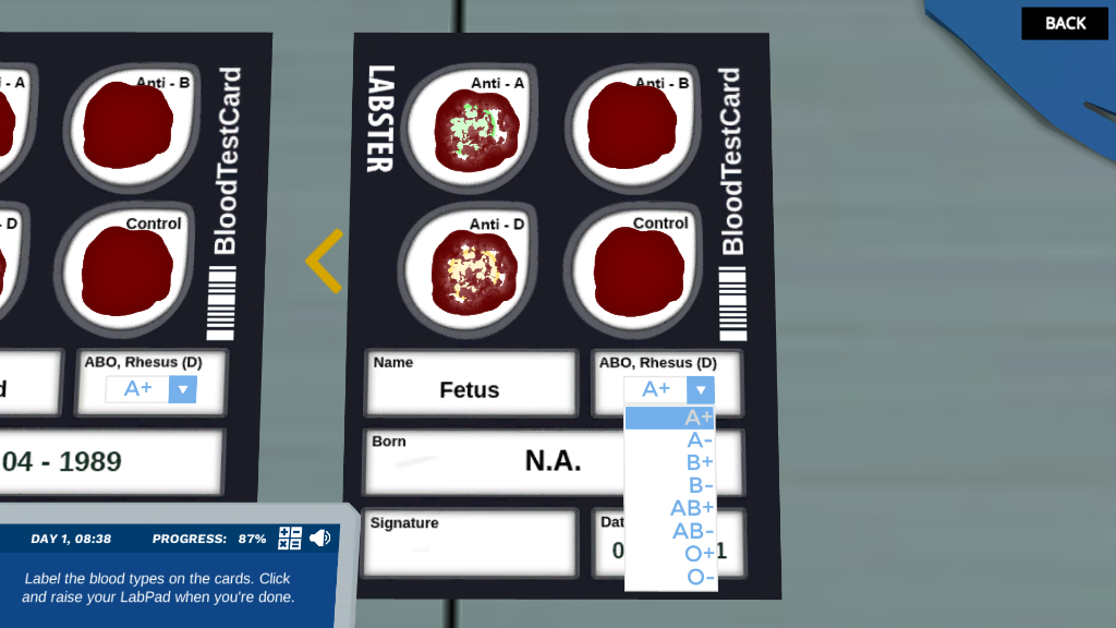 Solved Label the blood types on the cards. Click and raise | Chegg.com