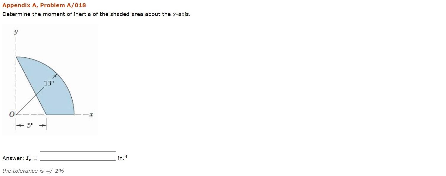 Solved Appendix A, Problem A/018 Determine the moment of | Chegg.com