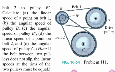 Solved 111 In Fig. 10-64, four pulleys are connected by two | Chegg.com