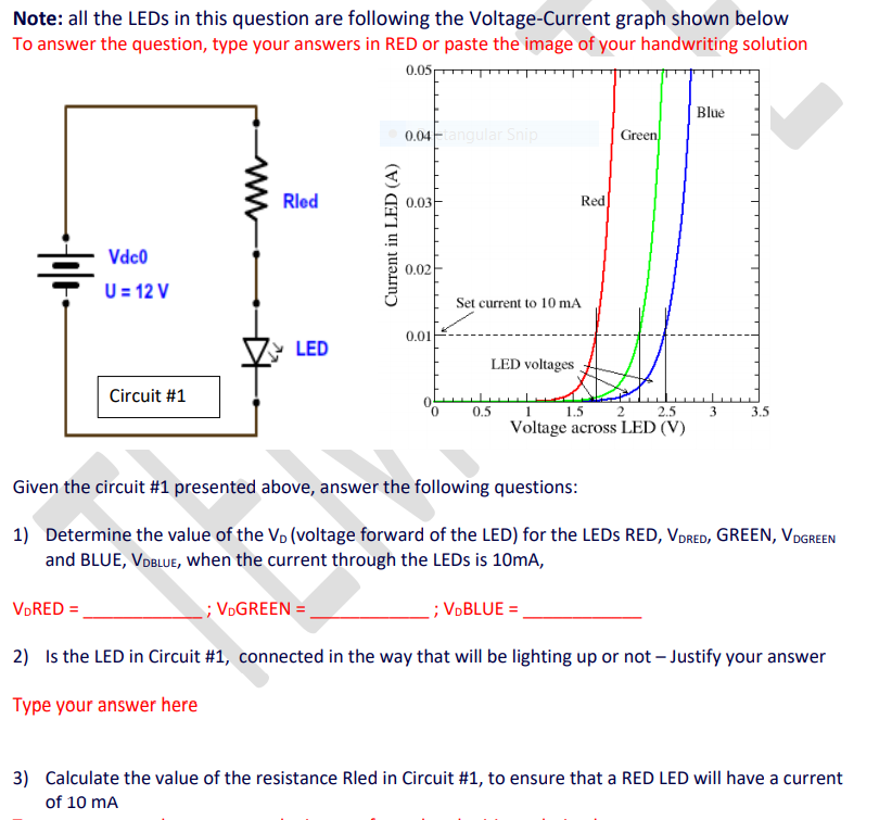 Note: all the LEDs in this question are following the | Chegg.com