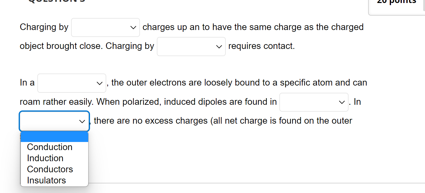 Solved Charging by charges up an to have the same charge as | Chegg.com
