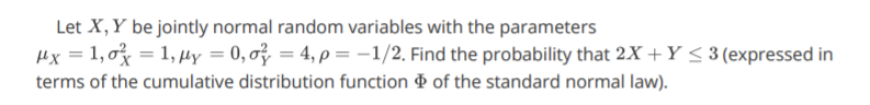 Solved Let X, Y be jointly normal random variables with the | Chegg.com
