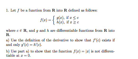 Solved 1. Let f be a function from R into R defined as | Chegg.com