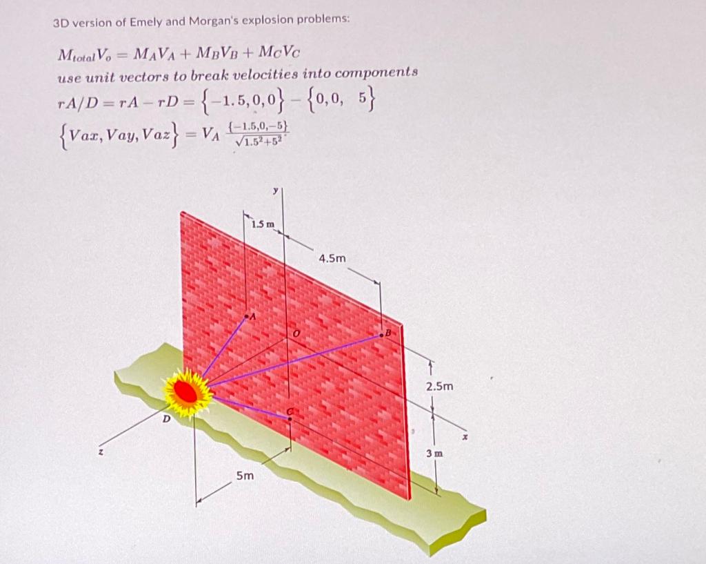 Solved 3D version of Emely and Morgan's explosion problems: | Chegg.com