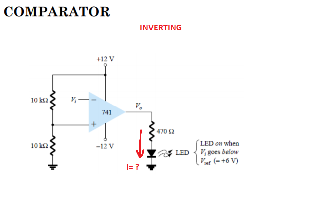 Solved COMPARATOR INVERTING +12 V 10 k V --| 741 10 ks -12 V | Chegg.com
