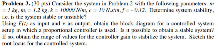 Solved Problem 2. (40 pts) Masses m and m, are connected by | Chegg.com