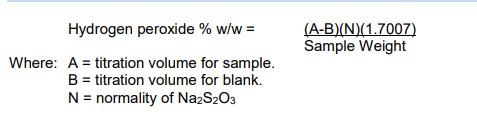 Solved IN IODOMETRIC TITRATION: 25 mL hydrogen peroxide | Chegg.com