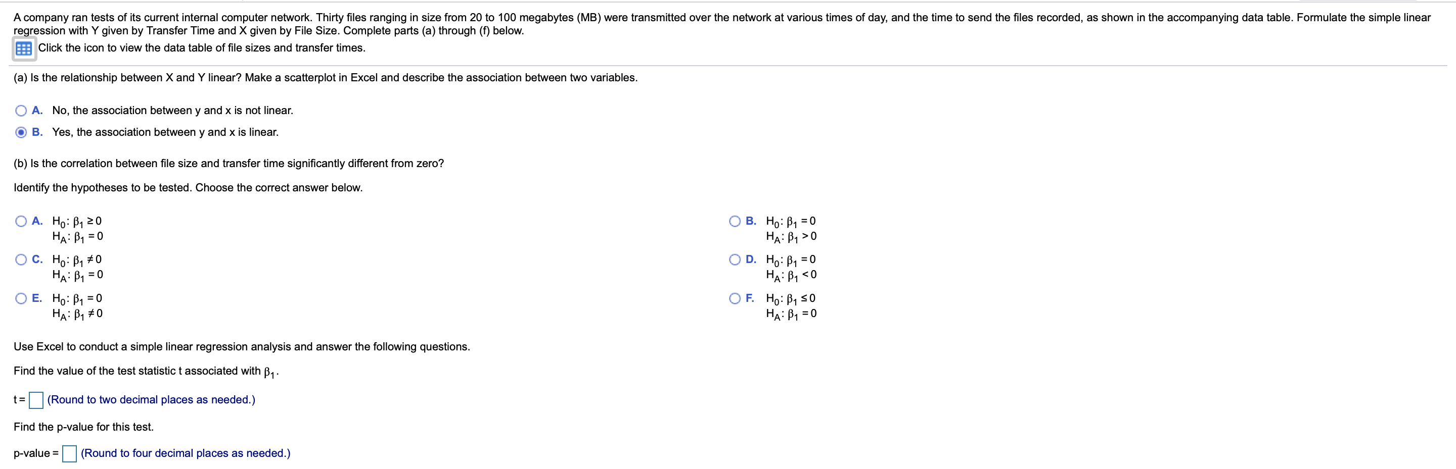 Solved A company ran tests of its current internal computer | Chegg.com