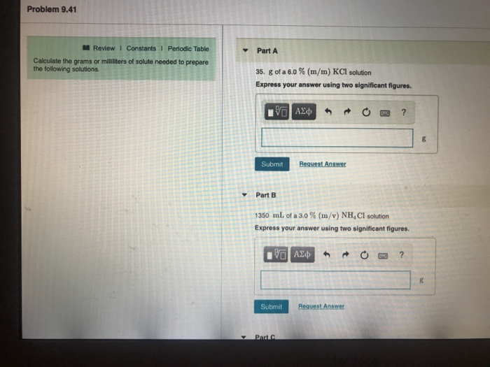 Solved Problem 9.41 Review Constants Periodic Table PartA | Chegg.com