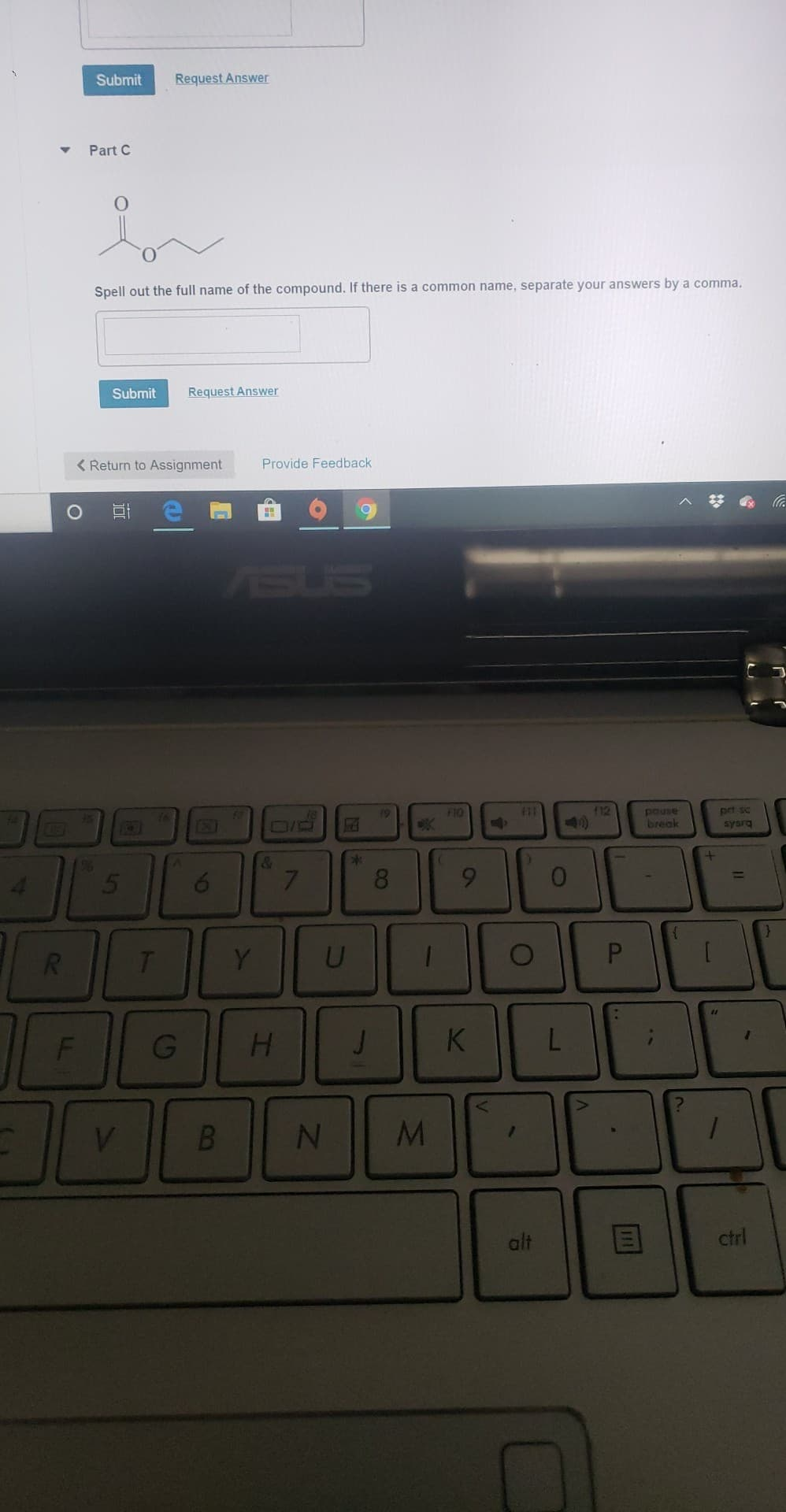 Solved Part A CH: O CH3-CH2-CH-CH2-C-OH Spell out the full | Chegg.com