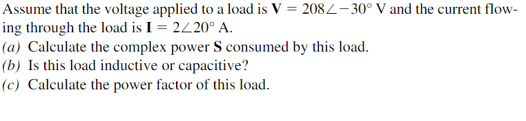 Solved Assume that the voltage applied to a load is V = | Chegg.com