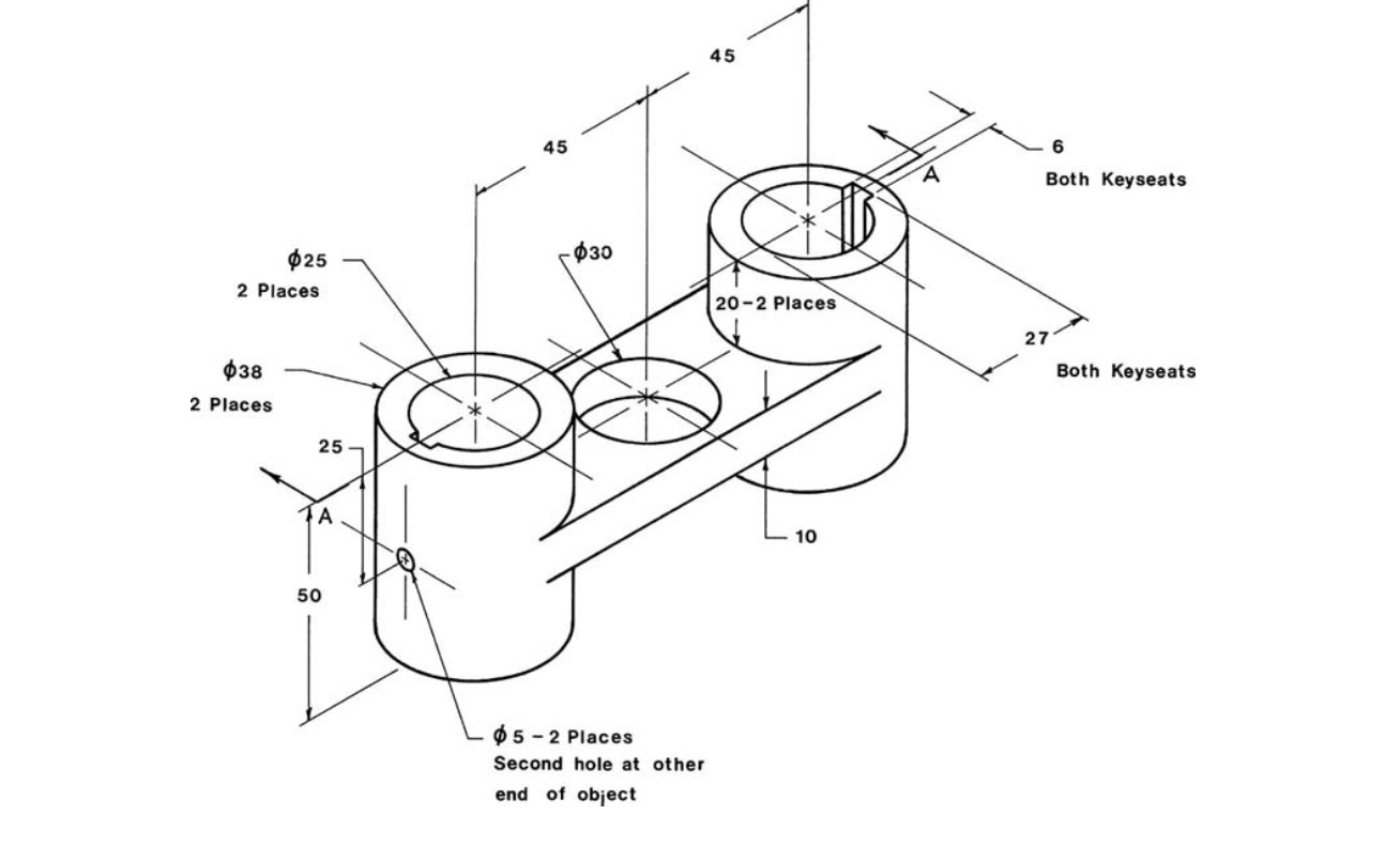 Solved Draw The Top Orthographic View And The Indicated
