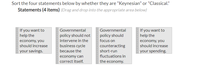 Solved Sort the four statements below by whether they are | Chegg.com