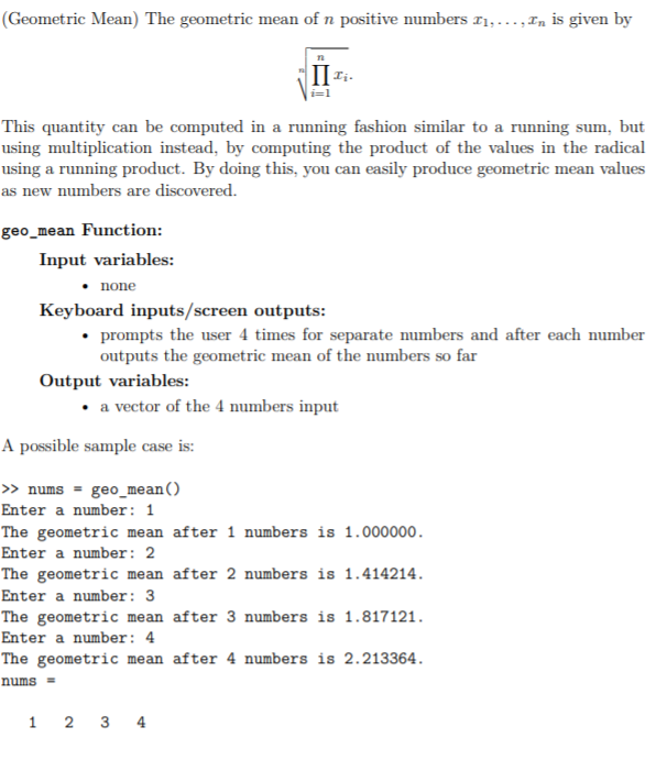 Solved MATLAB using input(), use for/while loop if needed. | Chegg.com