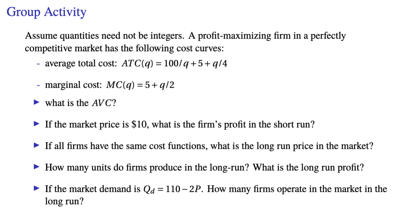 Solved Assume quantities need not be integers. A | Chegg.com