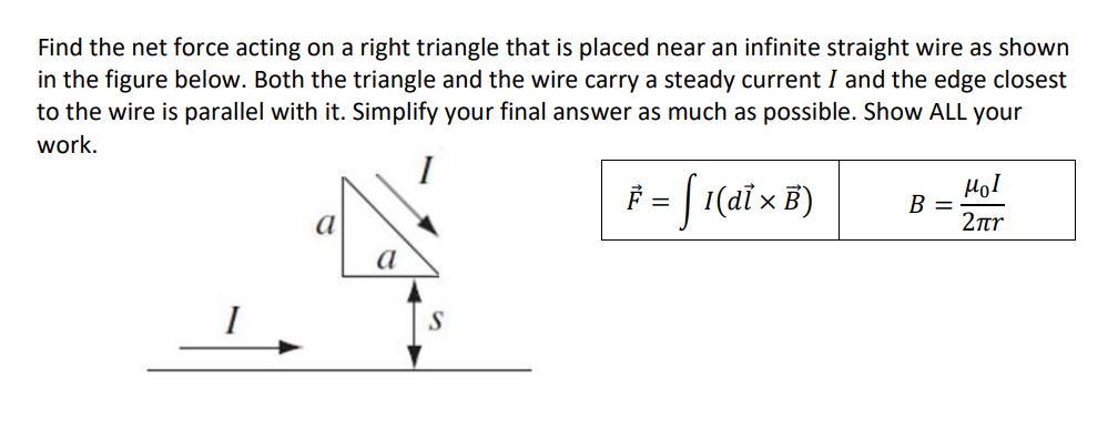 Solved Find the net force acting on a right triangle that is | Chegg.com