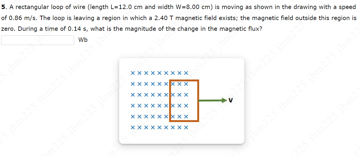 Solved L=12.0cm ﻿and width W=8.00cm 0.86ms. ﻿The loop is | Chegg.com