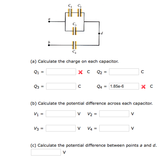 Solved In (Figure 1), each capacitor has C= 4.50μF and Vab= | Chegg.com