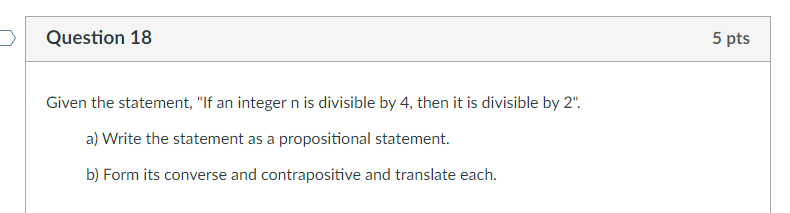 Solved Given the statement, "If an integer n is divisible by | Chegg.com