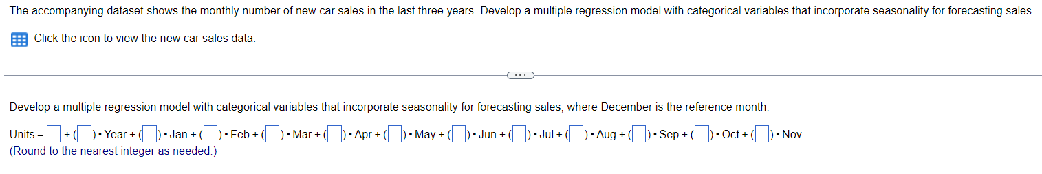 Develop A Multiple Regression Model With Categorical 