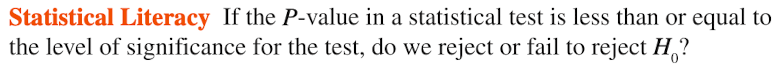 Solved Statistical Literacy If the P-value in a statistical | Chegg.com