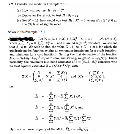 7.2. Consider the model in Example 7.5.1. (a) How | Chegg.com