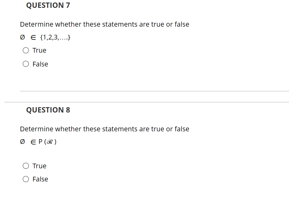 Solved Determine whether these statements are true or false | Chegg.com