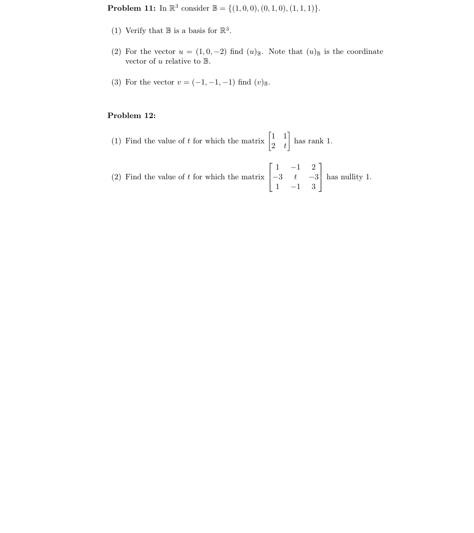 Solved Problem 11: In R3 ﻿consider | Chegg.com