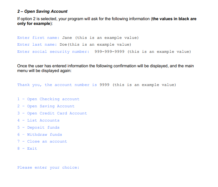 Solved Create a generic Account class and three subclasses: | Chegg.com