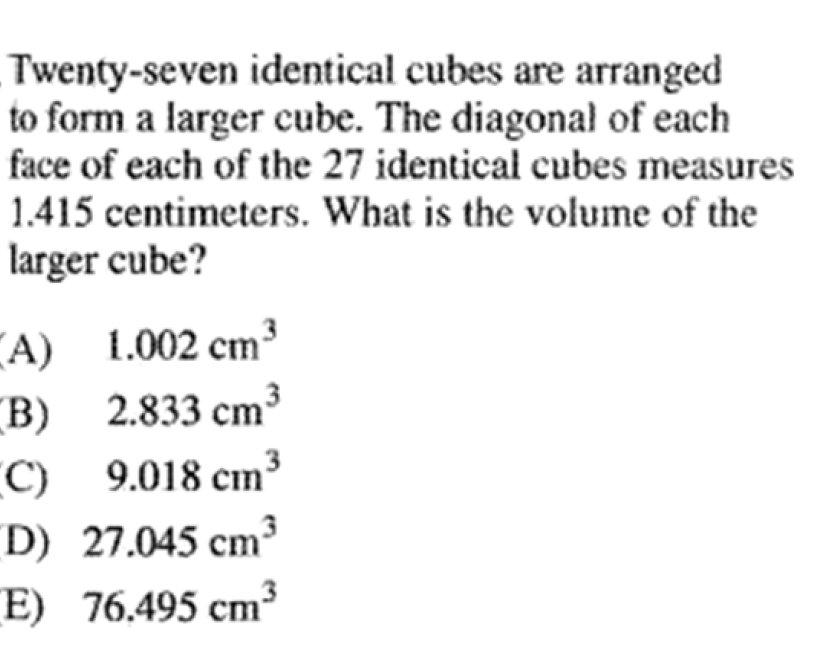 Solved Twenty-seven identical cubes are arranged to form a | Chegg.com