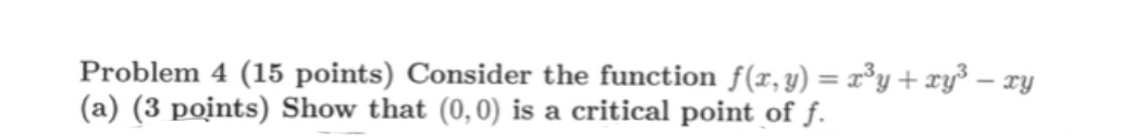 Solved Problem 4 15 Points Consider The Function 