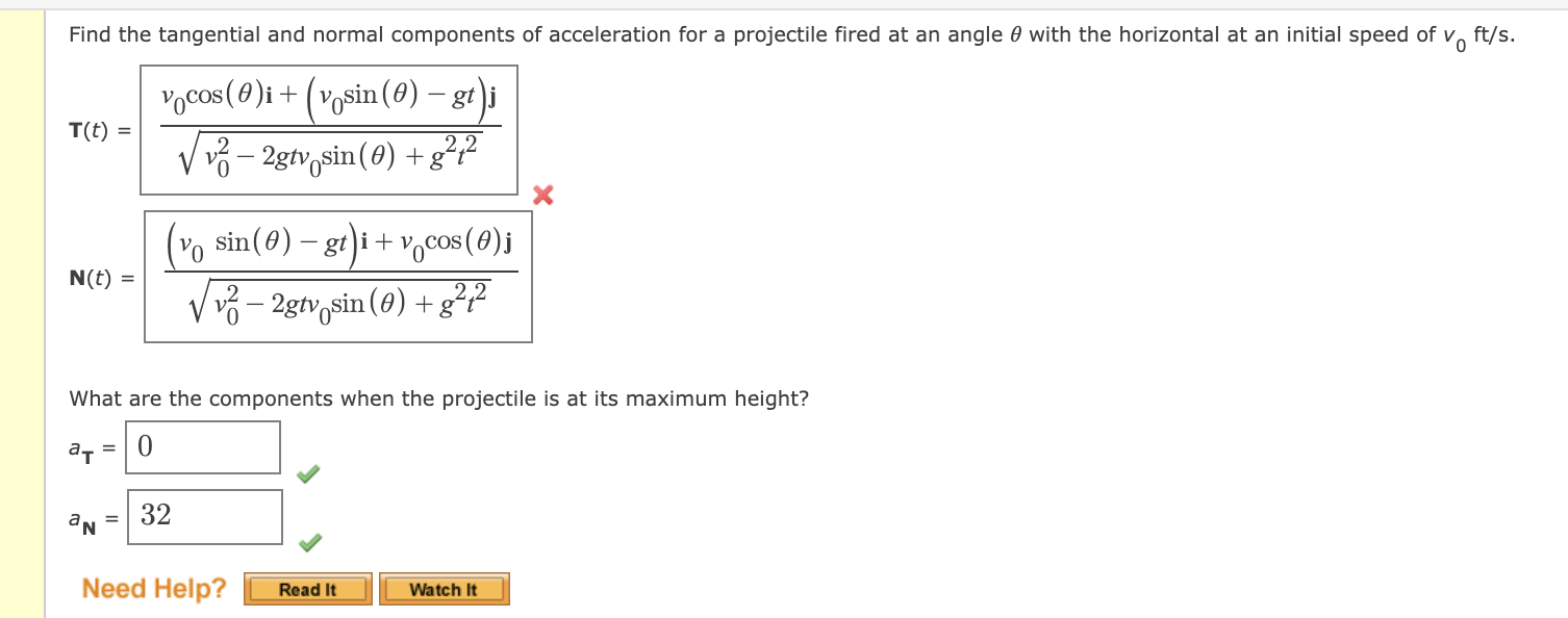 Find The Tangential And Normal Components Of