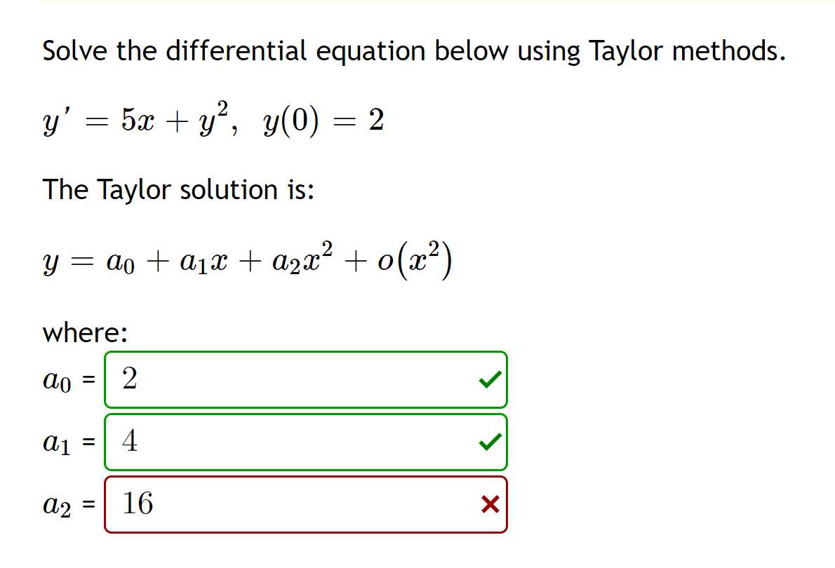 Solved Solve the differential equation below using Taylor | Chegg.com