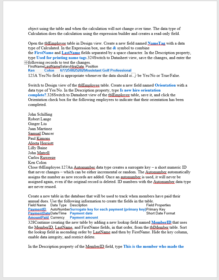 Open the downloaded Access file named | Chegg.com