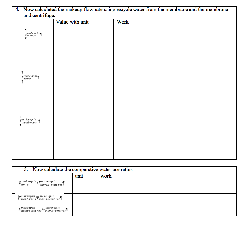 This exercise asks you to execute the mass balance | Chegg.com
