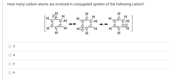 Solved How many carbon atoms are involved in conjugated | Chegg.com