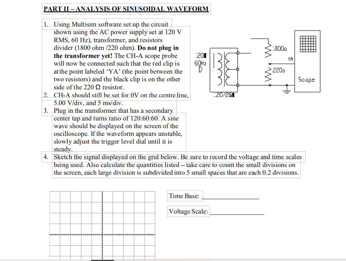 Solved PARTI - ANALYSIS OF DC WAVEFORM 1. Use Multisim to | Chegg.com
