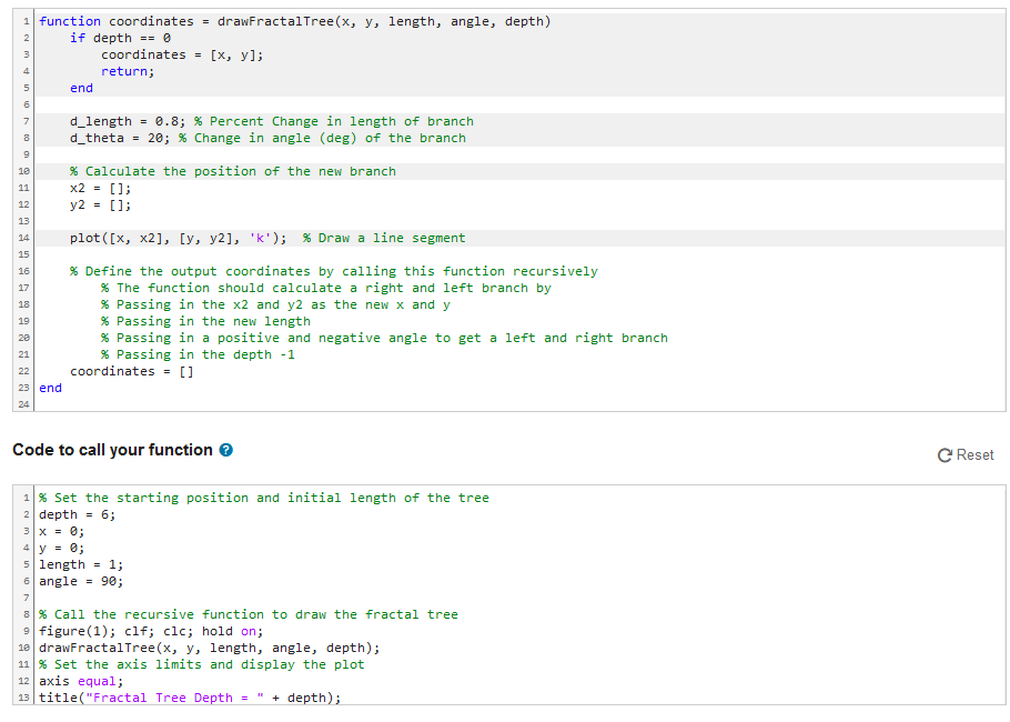 Solved Background Fractal trees are a mathematical construct | Chegg.com