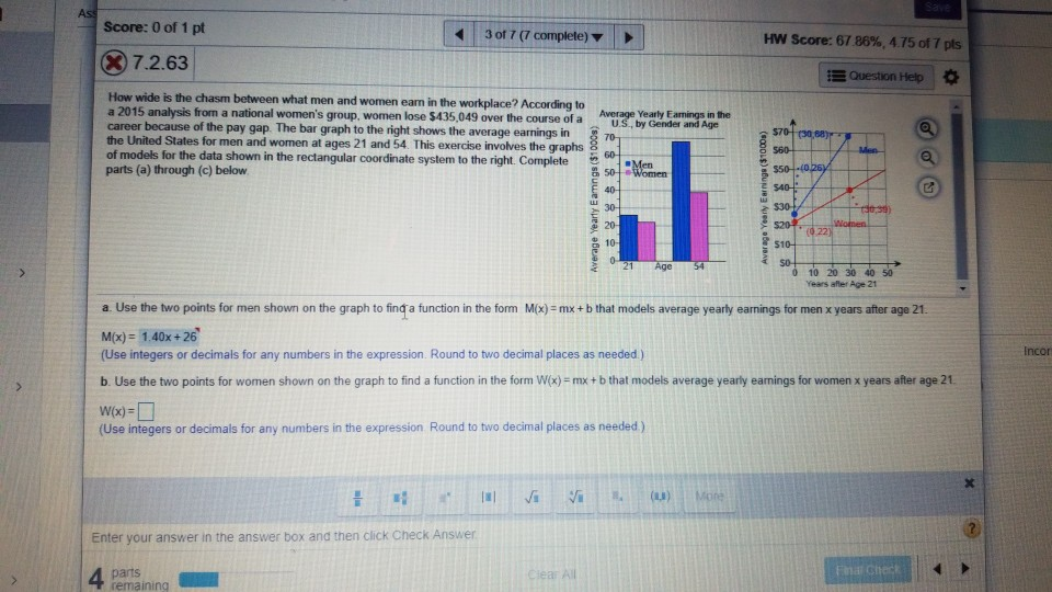 Solved Ass Score: 0 of 1 pt 3 of 7 (7 complete) HW Score: 67 | Chegg.com