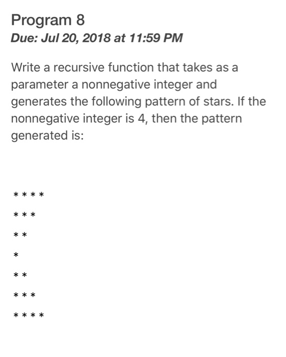 Solved Program 8 Due: Jul 20, 2018 at 11:59 PM Write a | Chegg.com