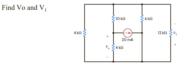 Solved Find Vo and V1 | Chegg.com