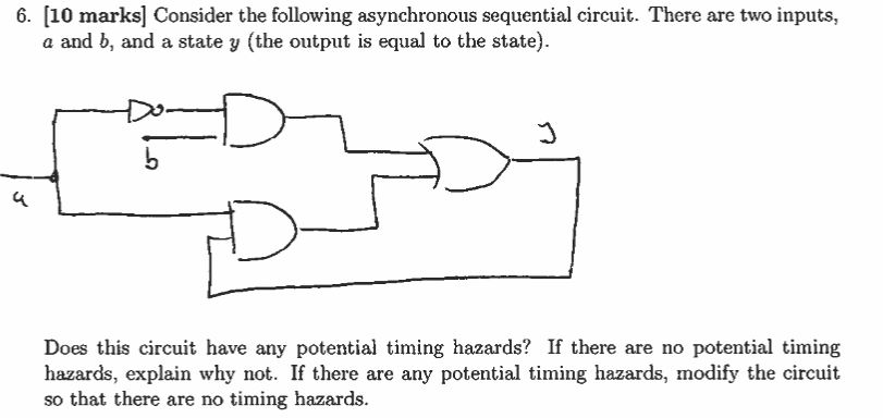 Solved 6. (10 marks] Consider the following asynchronous | Chegg.com