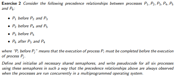 Solved Exercise 2 Consider the following precedence | Chegg.com