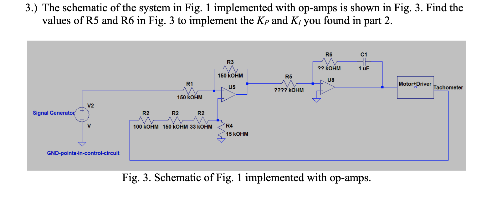 Solved 3.) ﻿The schematic of the system in Fig. 1 | Chegg.com
