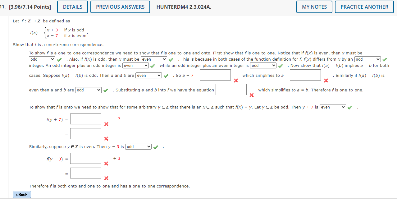 Solved Let f:Z→Z be defined as f(x)={x+3x−7 if x is odd if | Chegg.com