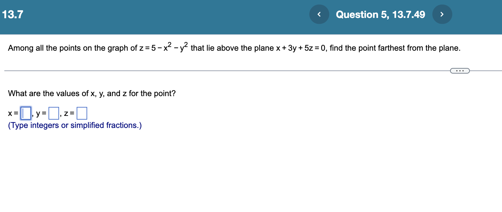 Solved Among all the points on the graph of z=5−x2−y2 that | Chegg.com
