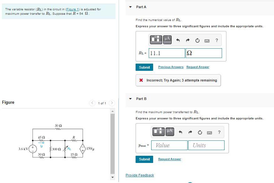 Solved The variable resistor (RL) in the circuit in is | Chegg.com